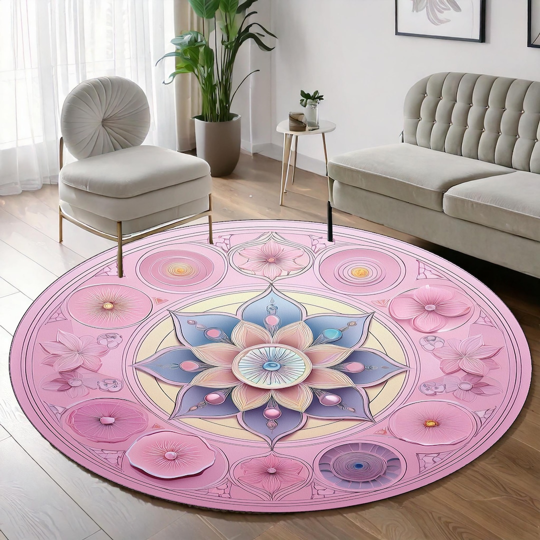 Princess Rug, Style Round Rugs, Kid Room Rug, Baby Pink Princes, Custom ...