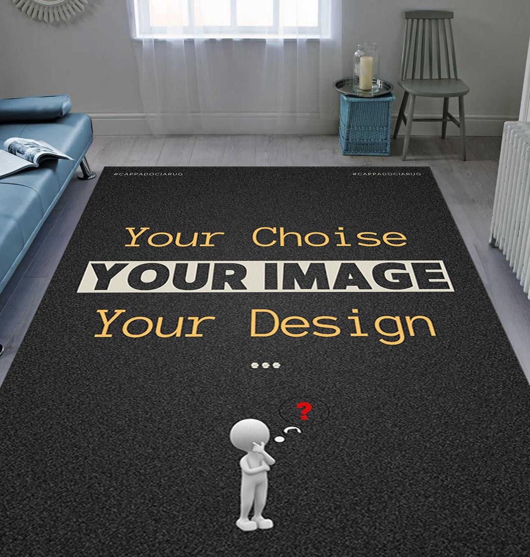 Personalized Photo Rug: Custom Printed Area Rug, Washable - Etsy