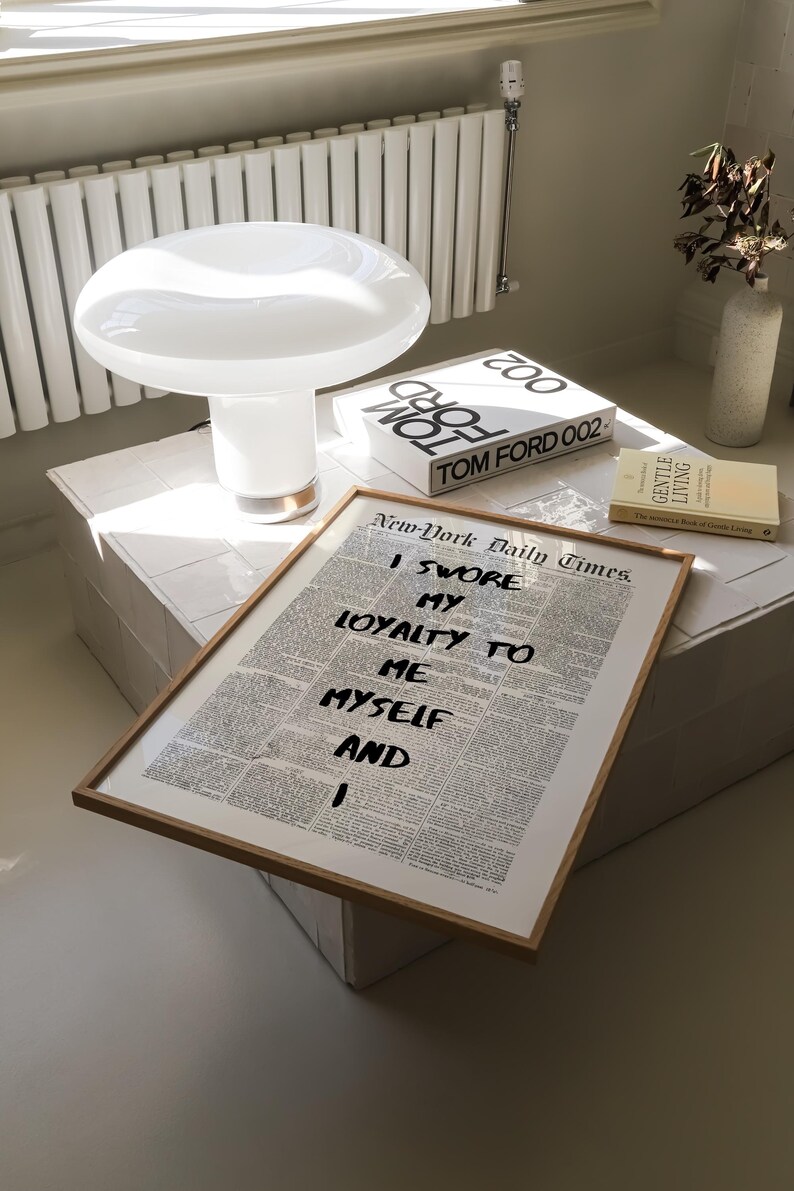 Preppy Newspaper Wall Art | Retro Music-inspired Decor for Dorm Room ...
