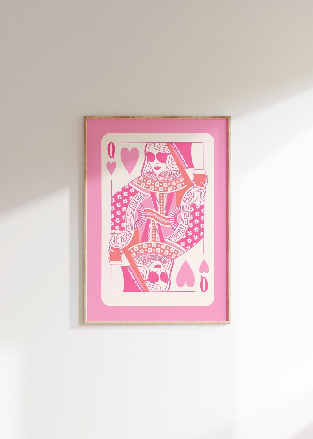 Queen of Hearts Pink Maximalist Art Print (digital Download) - Etsy