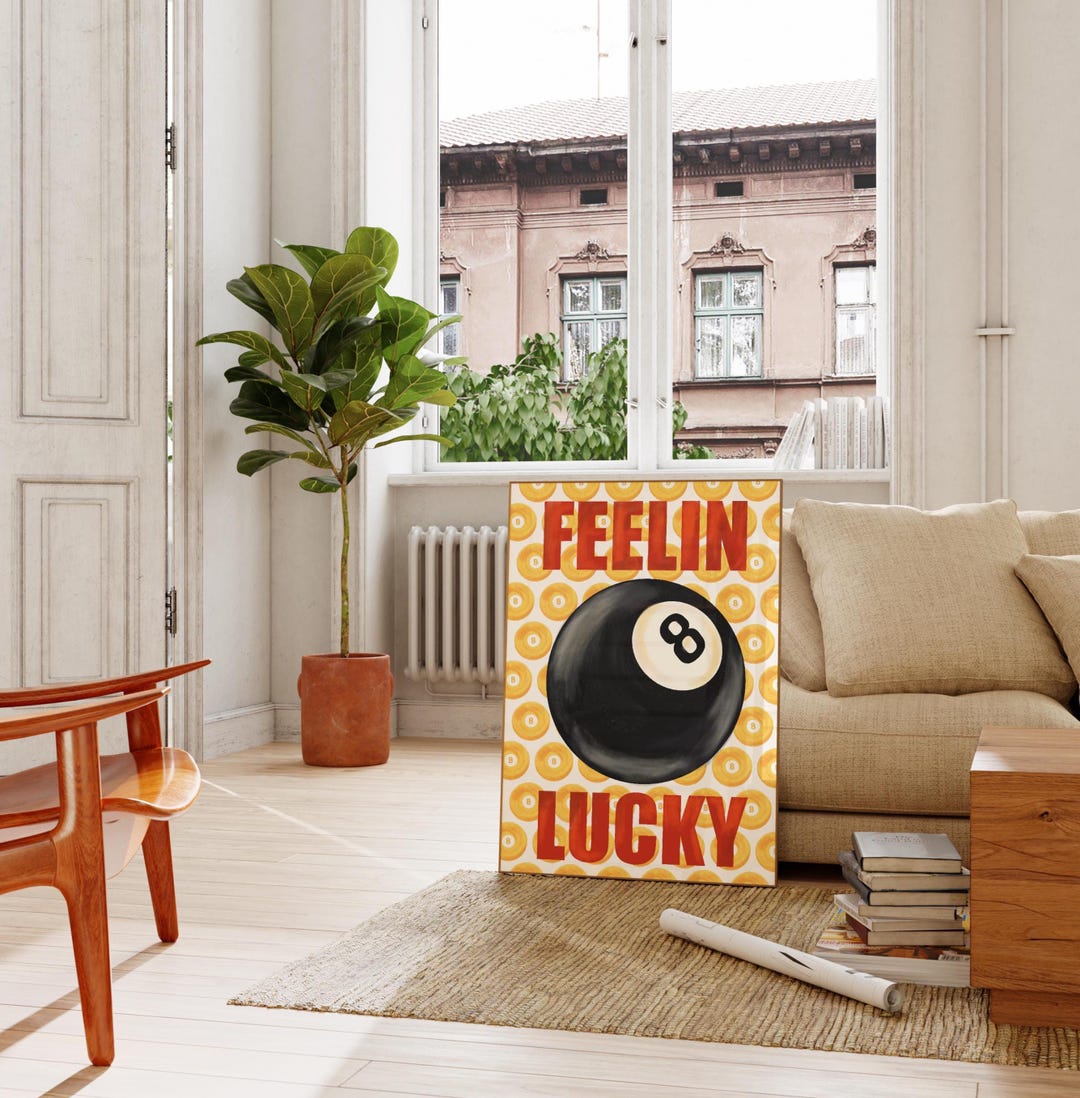 Retro 8 Ball Print, Trendy Dorm Room Wall Art (digital Download) - Etsy
