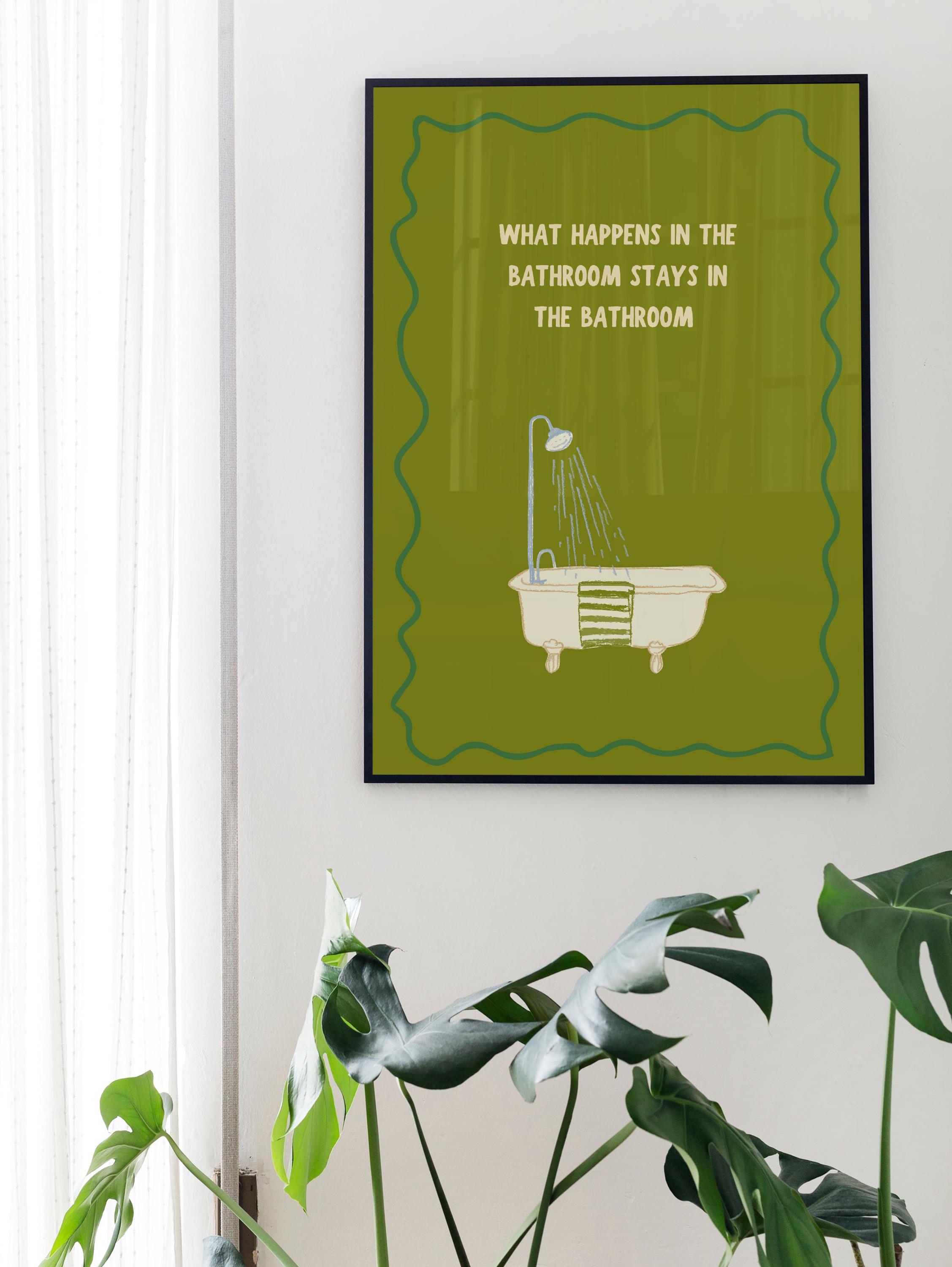 Funny Bathroom Poster, Green Bathtub Quote Art (digital Print) - Etsy