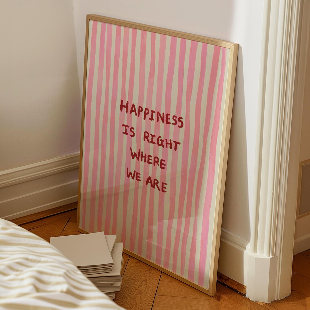 Pink Stripe Affirmation Print: Trendy Home Decor (digital Download) - Etsy
