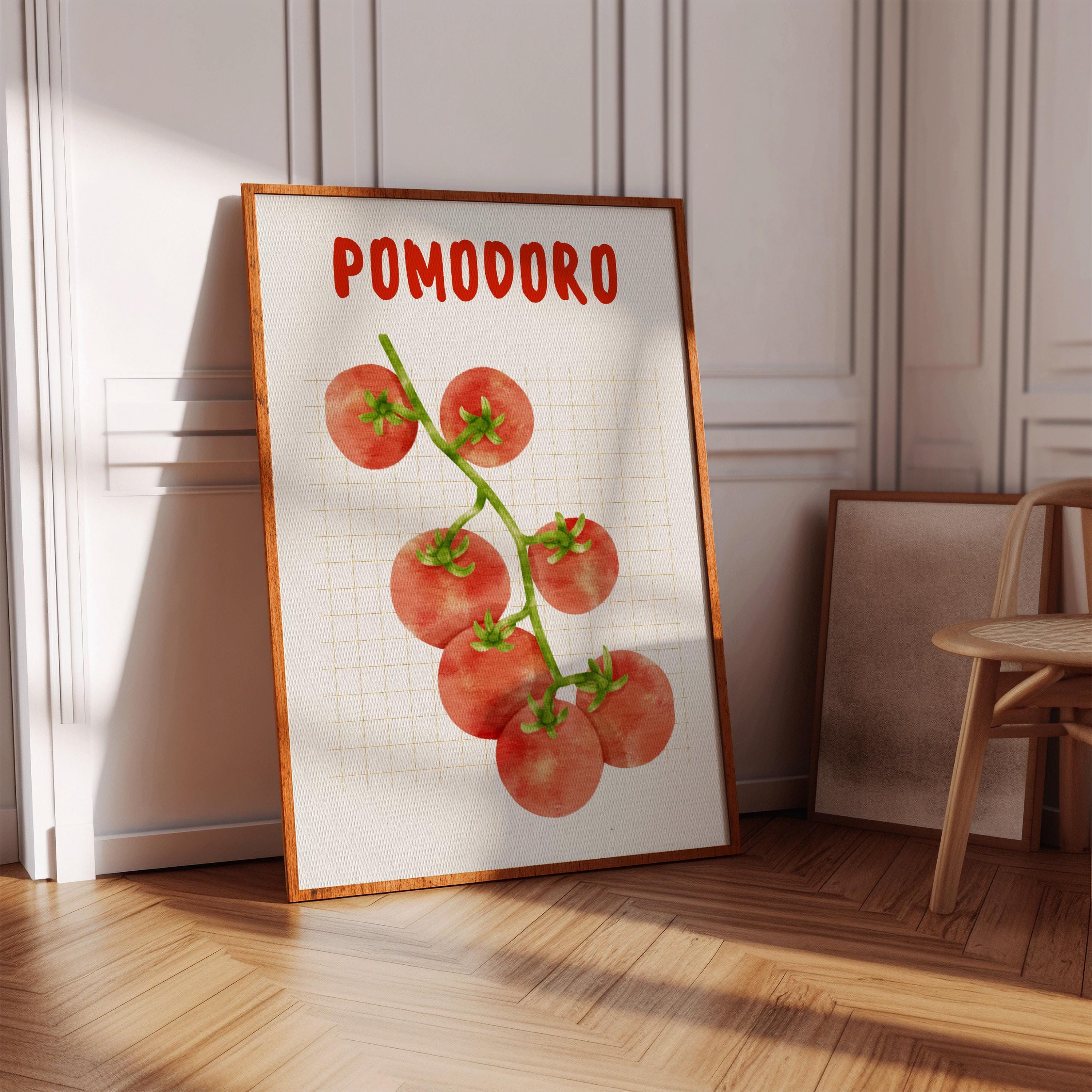 Retro Tomato Print, Digital Download, Trendy Tomato Poster, Aesthetic ...