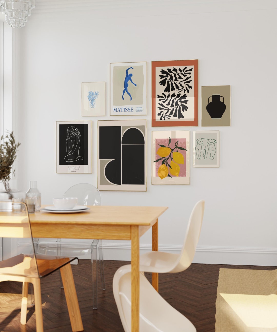 Eclectic Gallery Wall Art Set: 70s Retro Maximalist Prints (digital ...