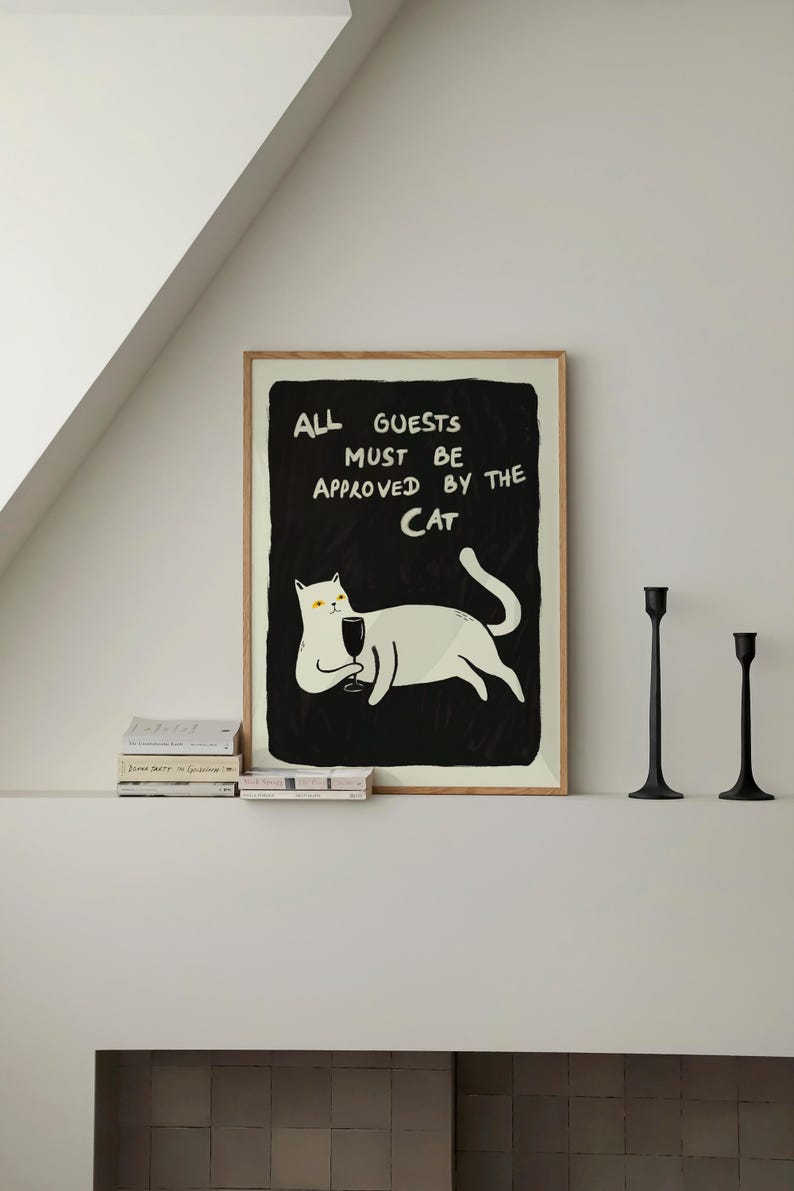 Cat Wall Art Print, Funny Cat Printable Poster, Cute Kitten Poster, Cat ...