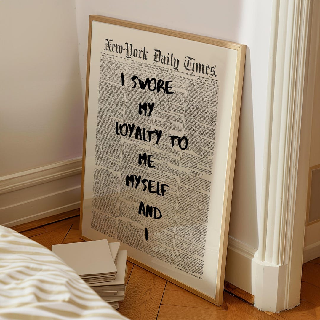 Preppy Newspaper Wall Art | Retro Music-inspired Decor for Dorm Room ...
