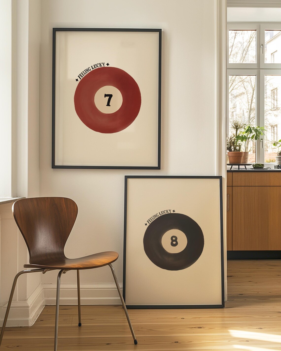 Vintage 8 Ball Print Set, Retro Trendy Bar Cart Poster (digital ...