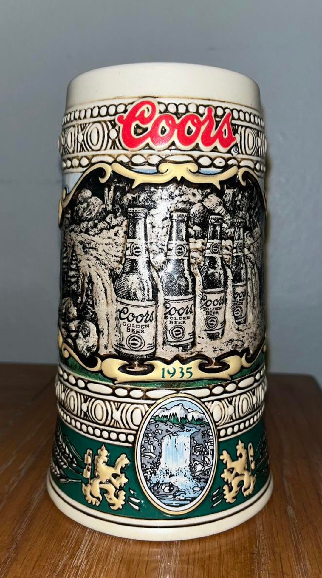 Vintage VTG 1990 Coors Beer Stein Collectors Edition 1935 Ad - Etsy
