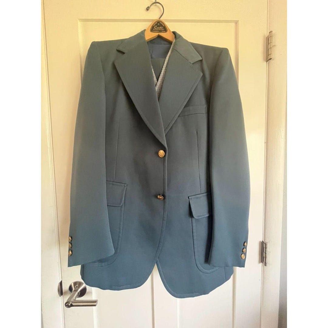 Vintage VTG Custom 3-piece Suit Reversible Vest Mens 44R - Etsy