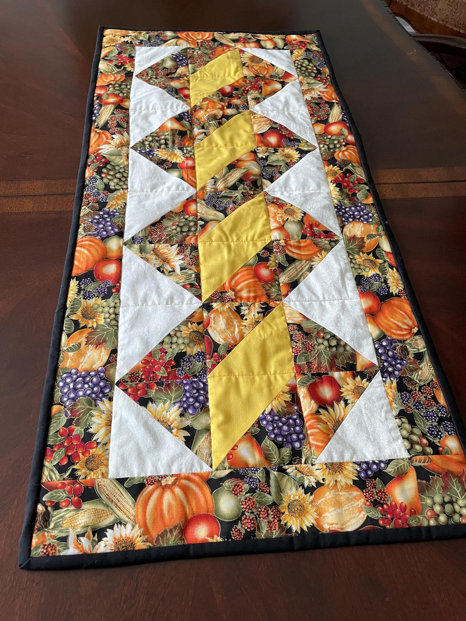 Handcrafted Quilted Fall Table Runner. - Etsy