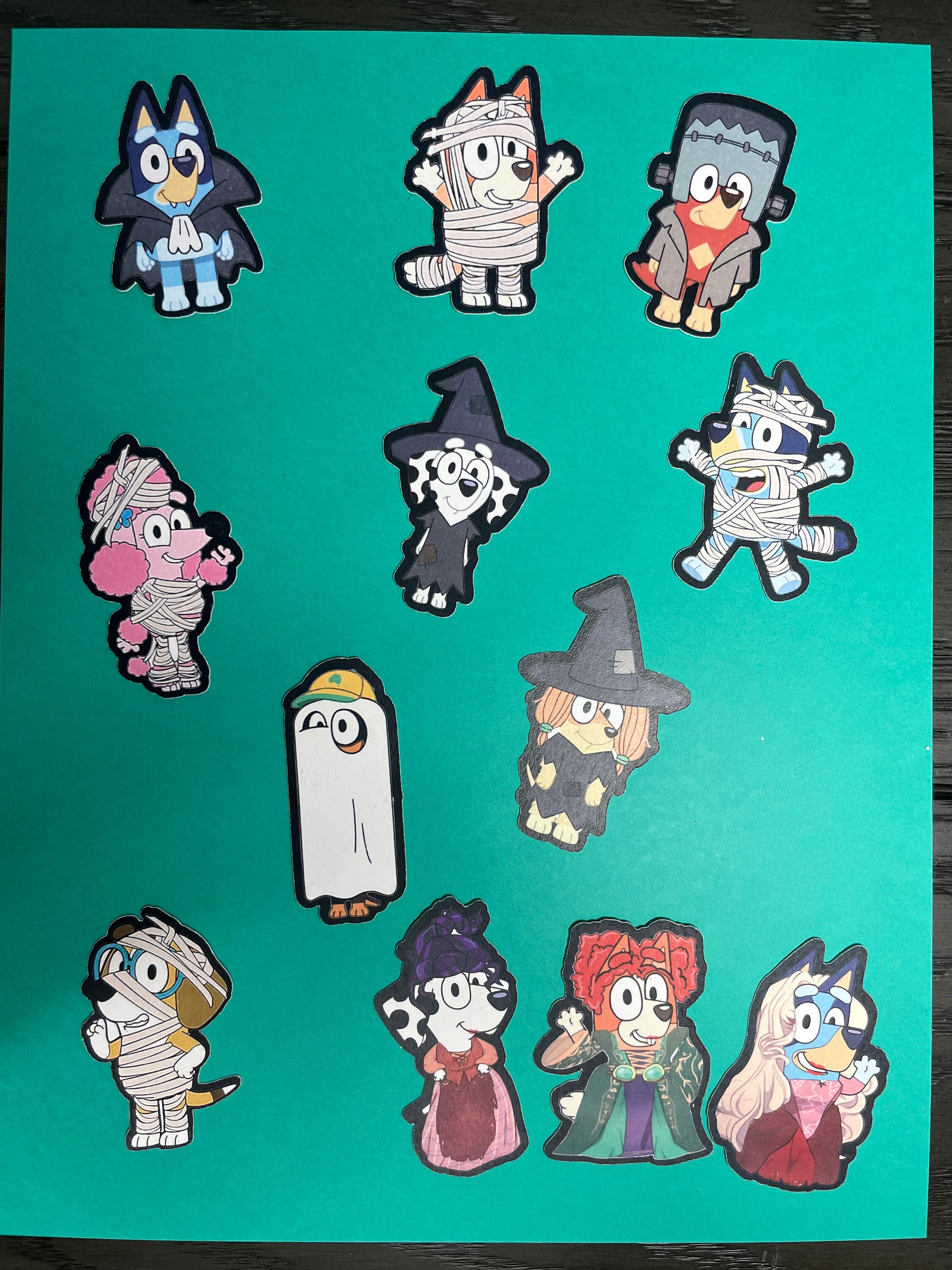 BLUEY HALLOWEEN STICKER, Bluey Sticker, Halloween Sticker, Sticker ...