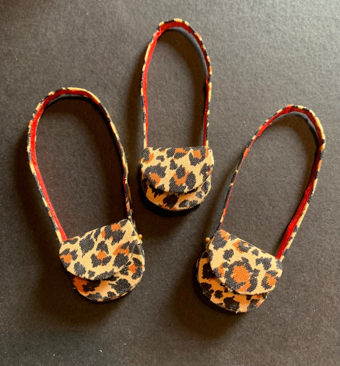 1/12th Dolls Opening Leopard Print Saddle Bag. Hand Made for Heidi Ott ...
