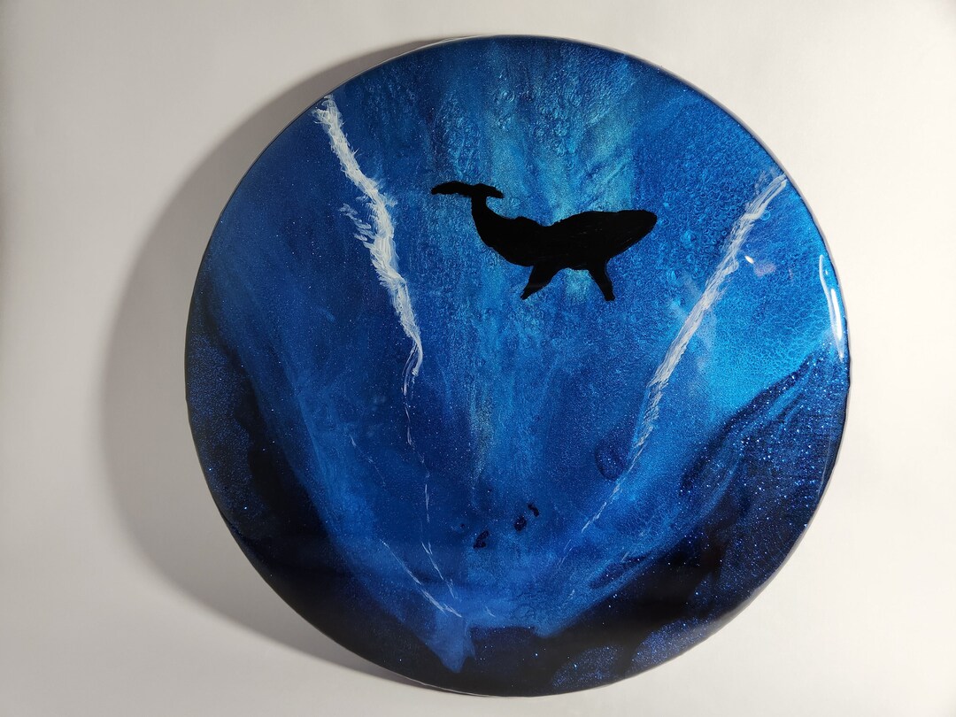 Deep Sea Resin Art, Whale Ocean Painting, Beach Decor, Marine Animal ...