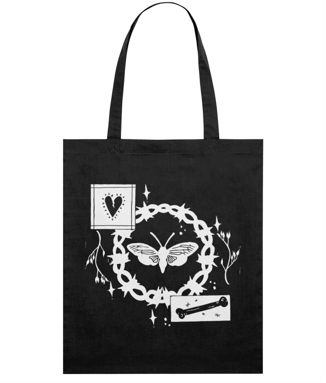 Gothic Cottagecore Moth Tote Weirdcore Emo Dark Academic Alternative ...
