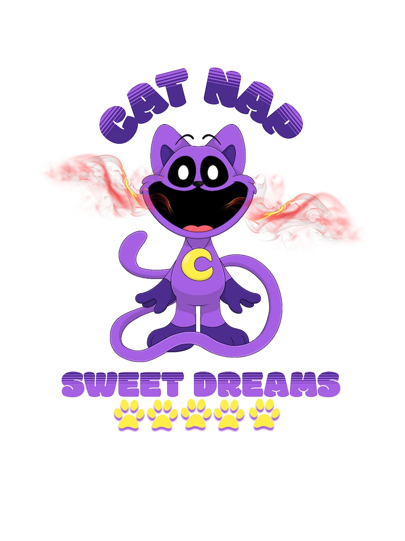 Package of 6 PNG Files of Smiling Critters, Designs of Capnat, Dogday ...