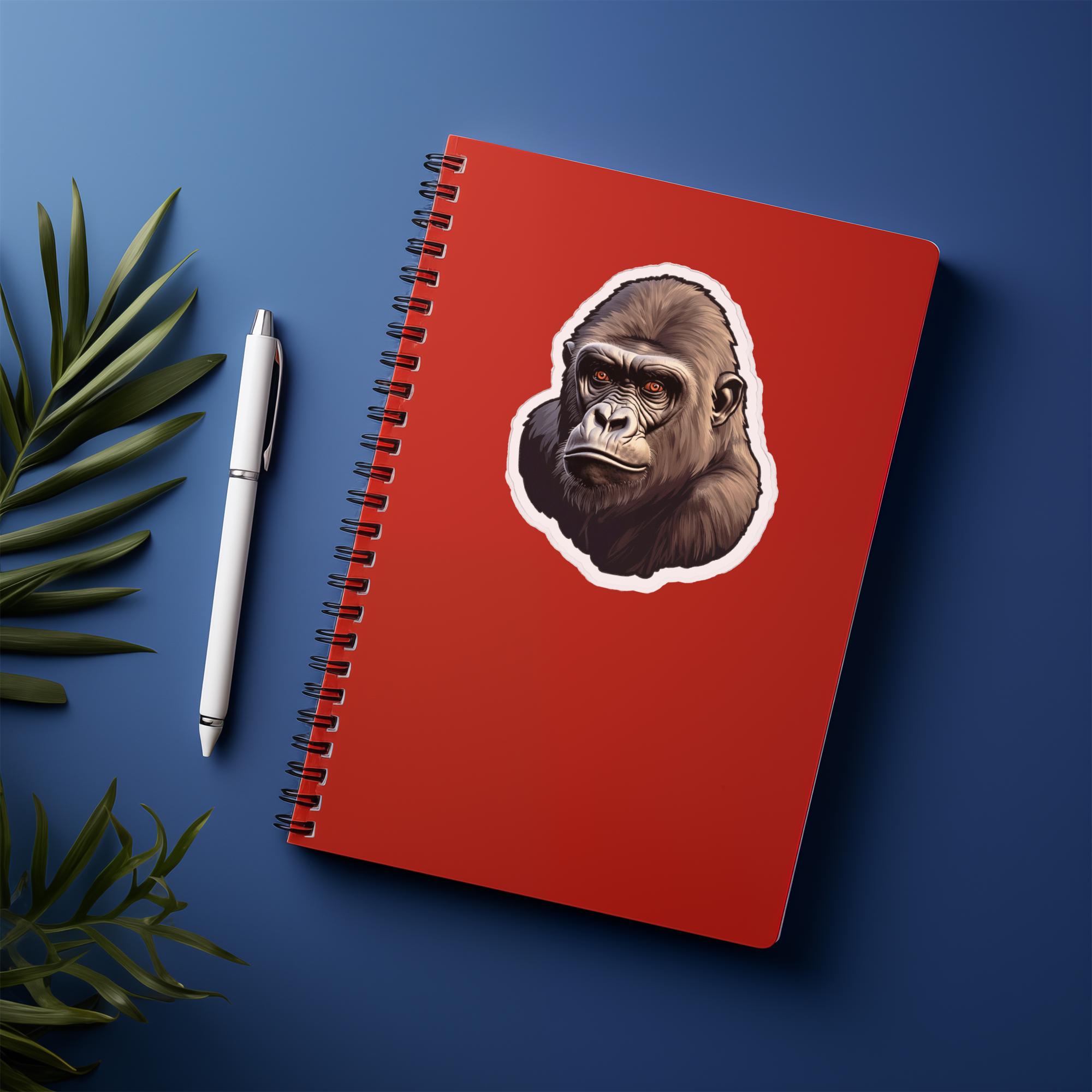 Gorilla Sticker Majestic Gorilla Decal Wildlife Art Animal Lover Gift ...