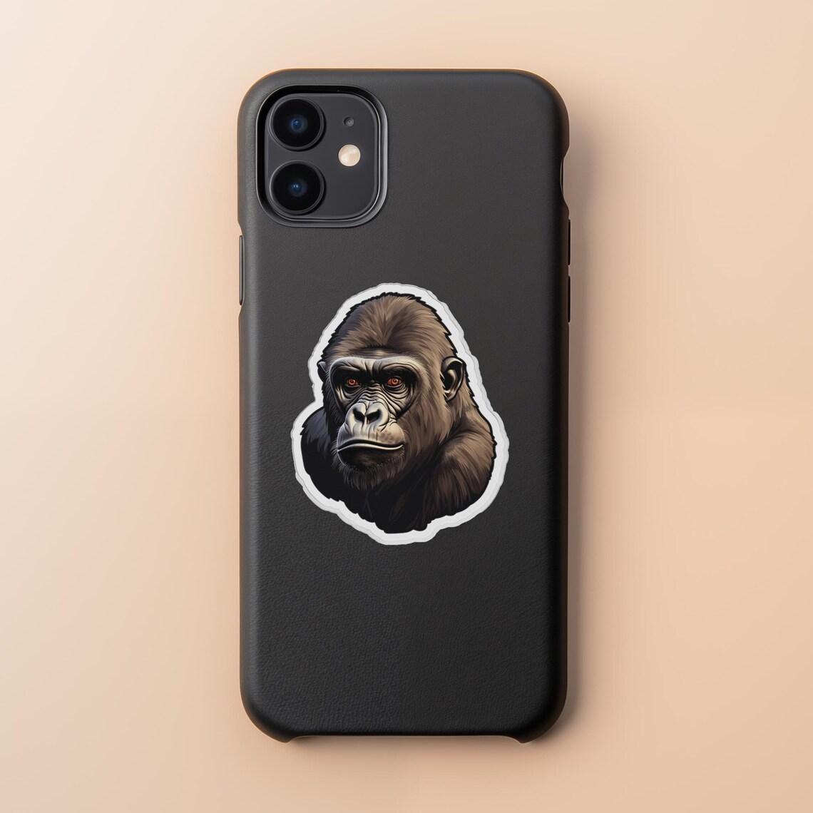 Gorilla Sticker Majestic Gorilla Decal Wildlife Art Animal Lover Gift ...