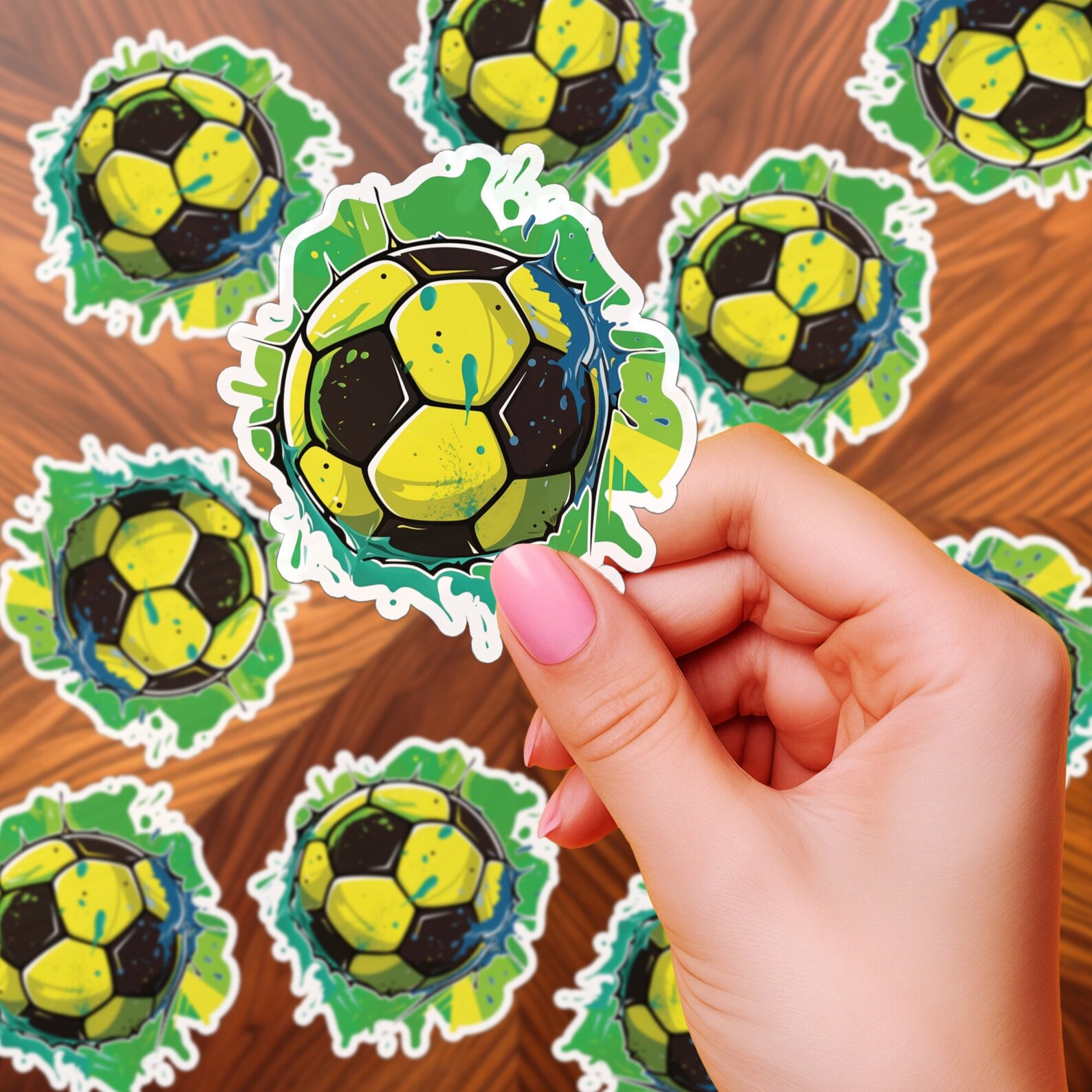 Graffiti Soccer Sticker Brazilian Soccer Decal Street Art Styled Bottle ...