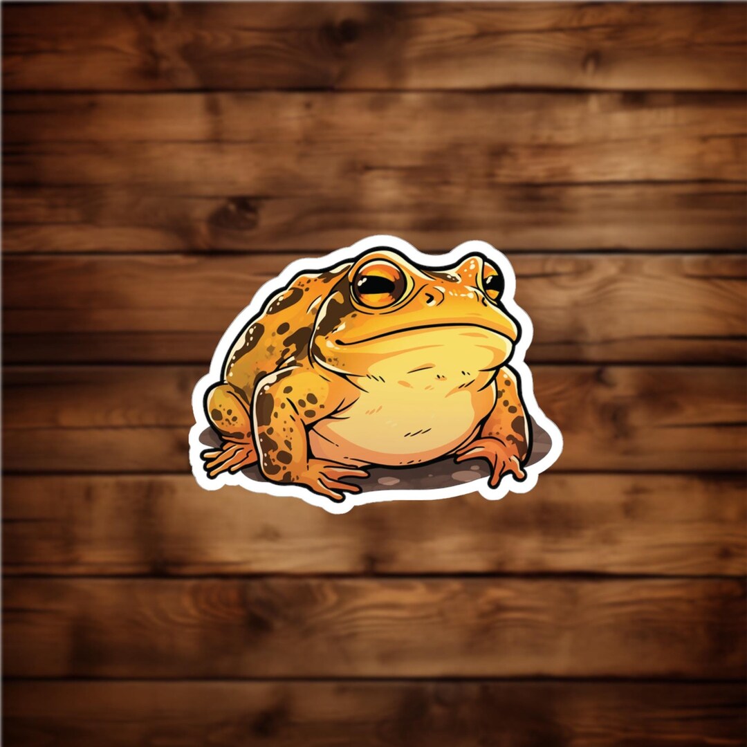 Toad Sticker | Plump Amphibian Design | Perfect Gift for Frog Fathers ...