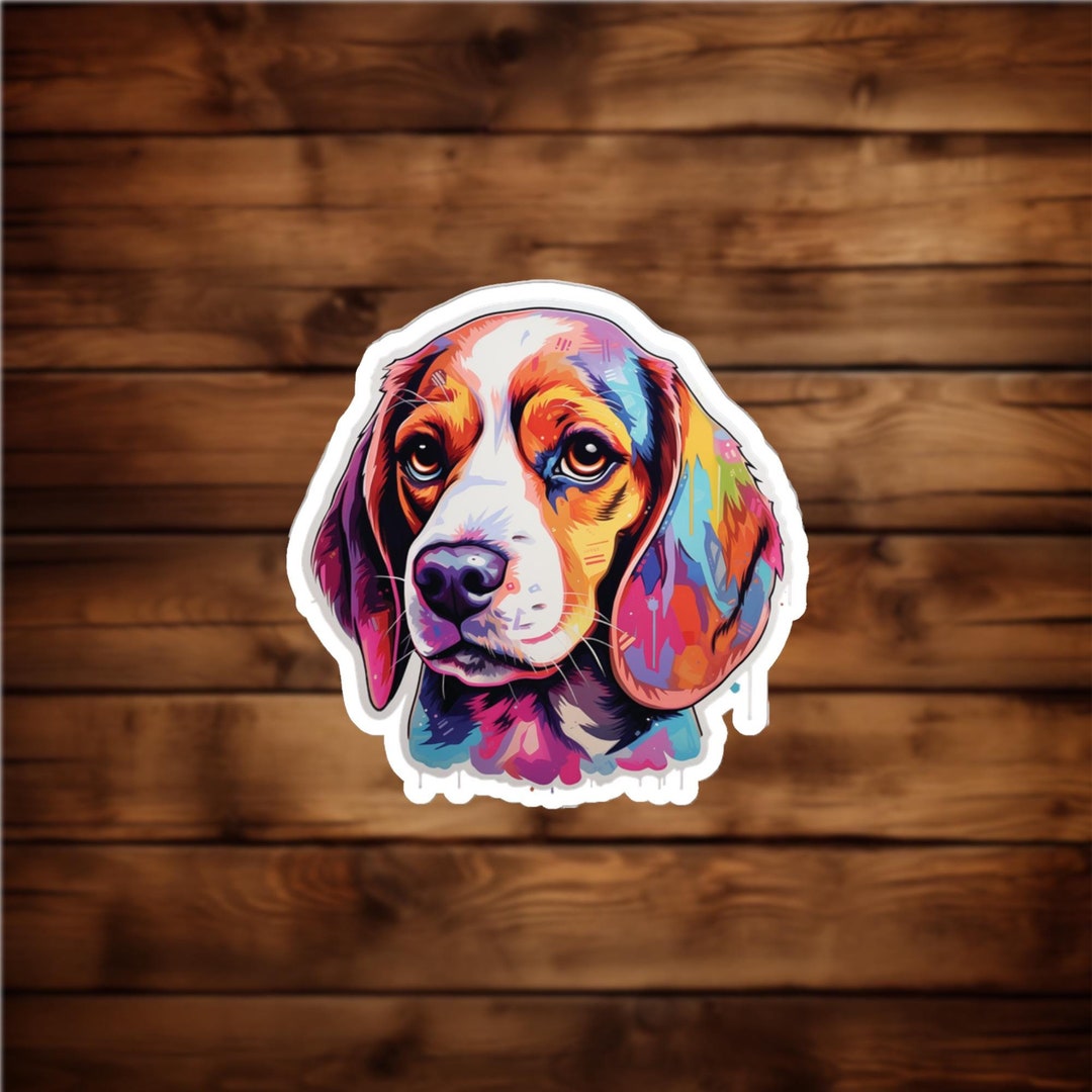 Beagle Sticker Adorable Beagle Decal Dog Lover Gift Pet Art Animal ...