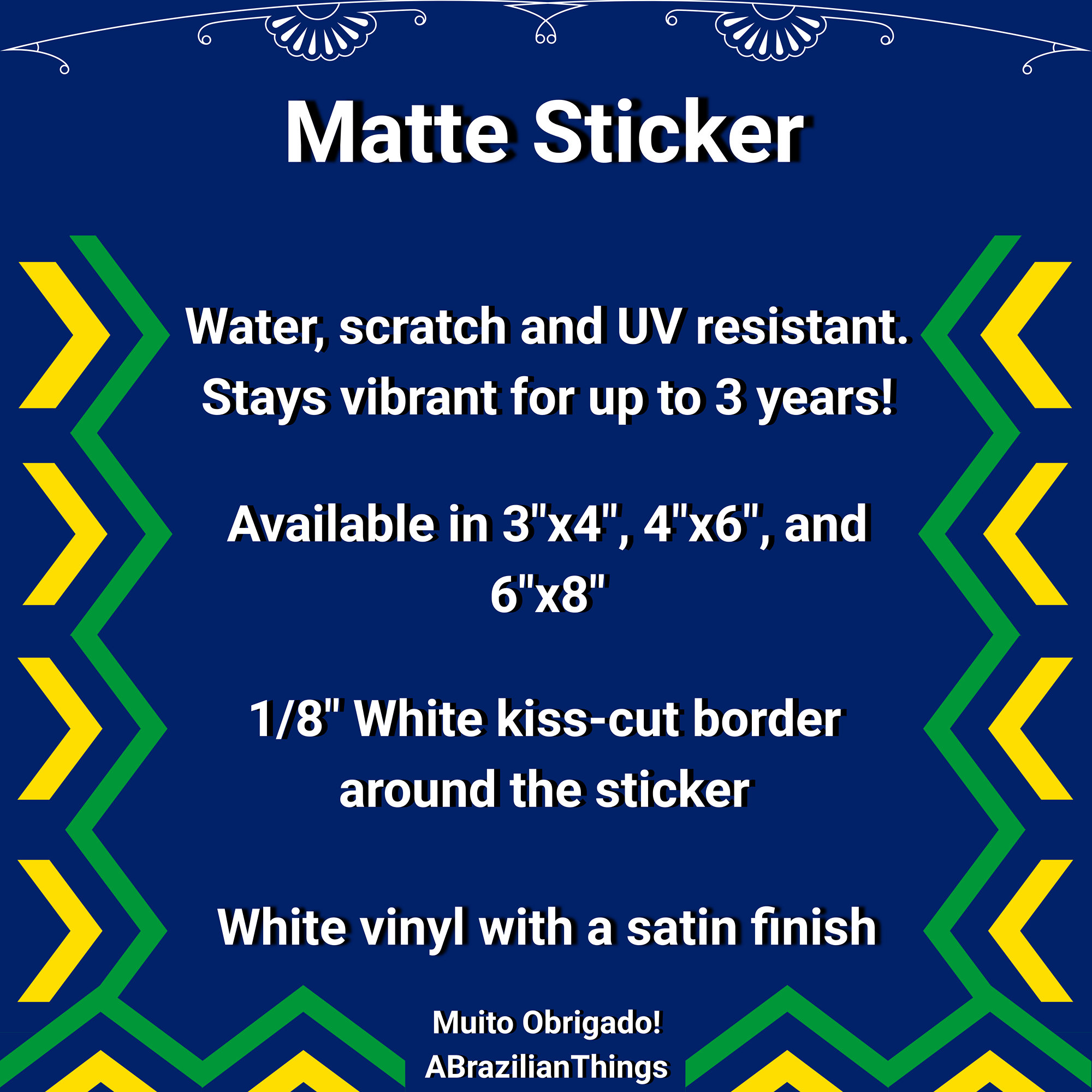 Alô Sticker Brazilian Hello Decal Greetings Scratch and Water Resistant ...