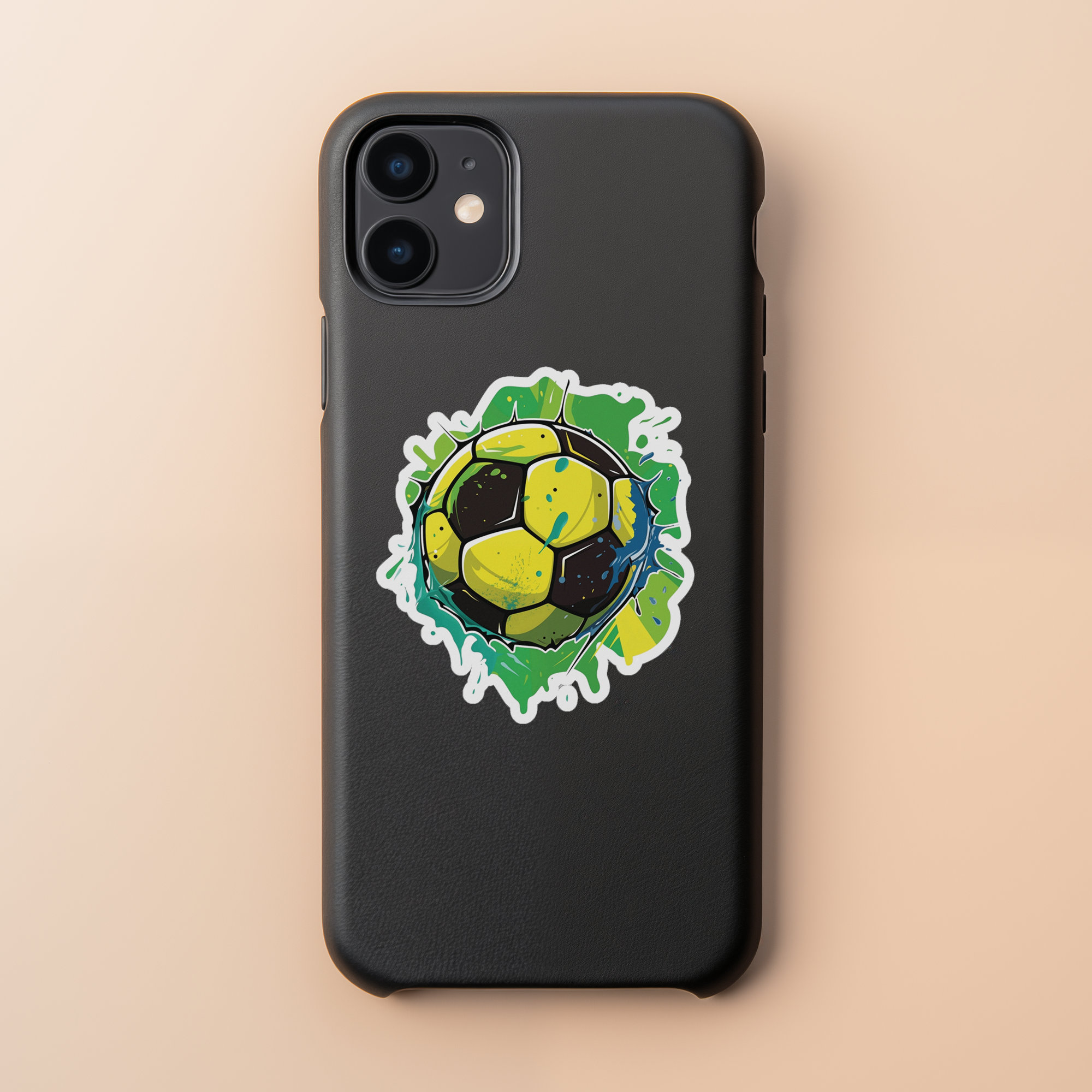 Graffiti Soccer Sticker Brazilian Soccer Decal Street Art Styled Bottle ...