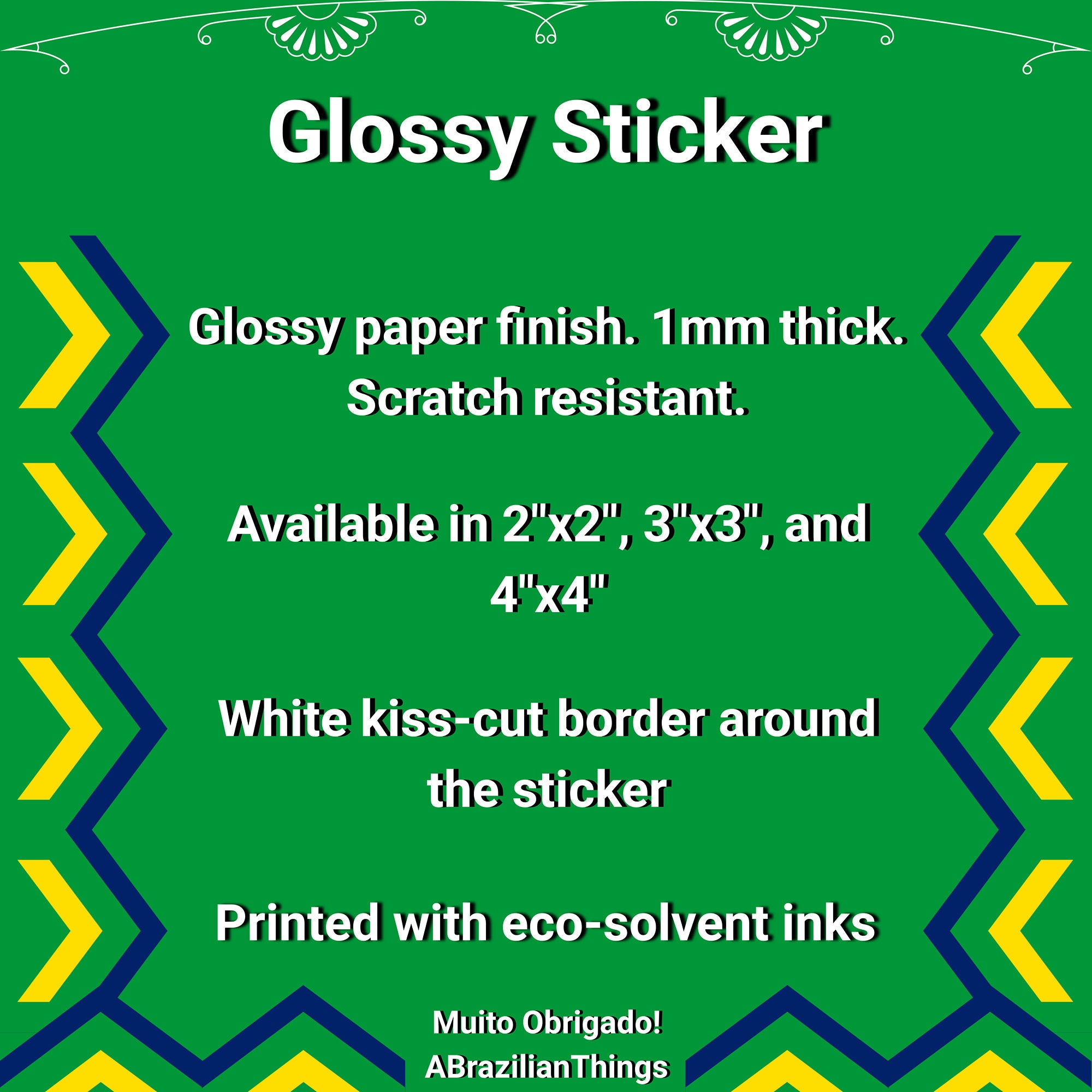 Alô Sticker Brazilian Hello Decal Greetings Scratch and Water Resistant ...