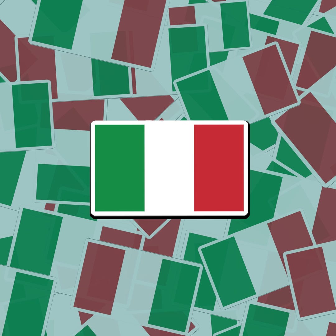 Italy Flag Sticker Italian Pride Travel to Italy Learn Italian Decal ...