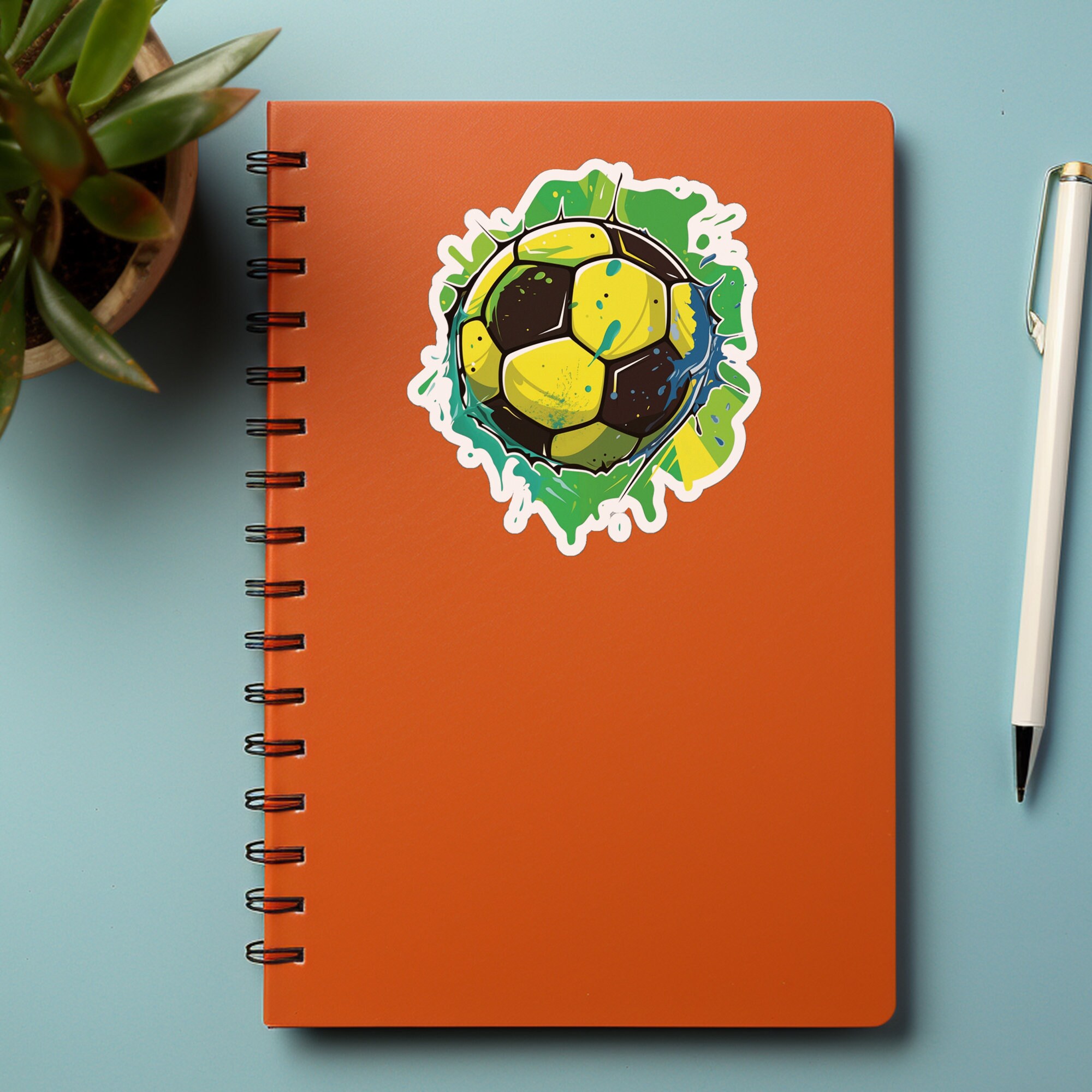 Graffiti Soccer Sticker Brazilian Soccer Decal Street Art Styled Bottle ...