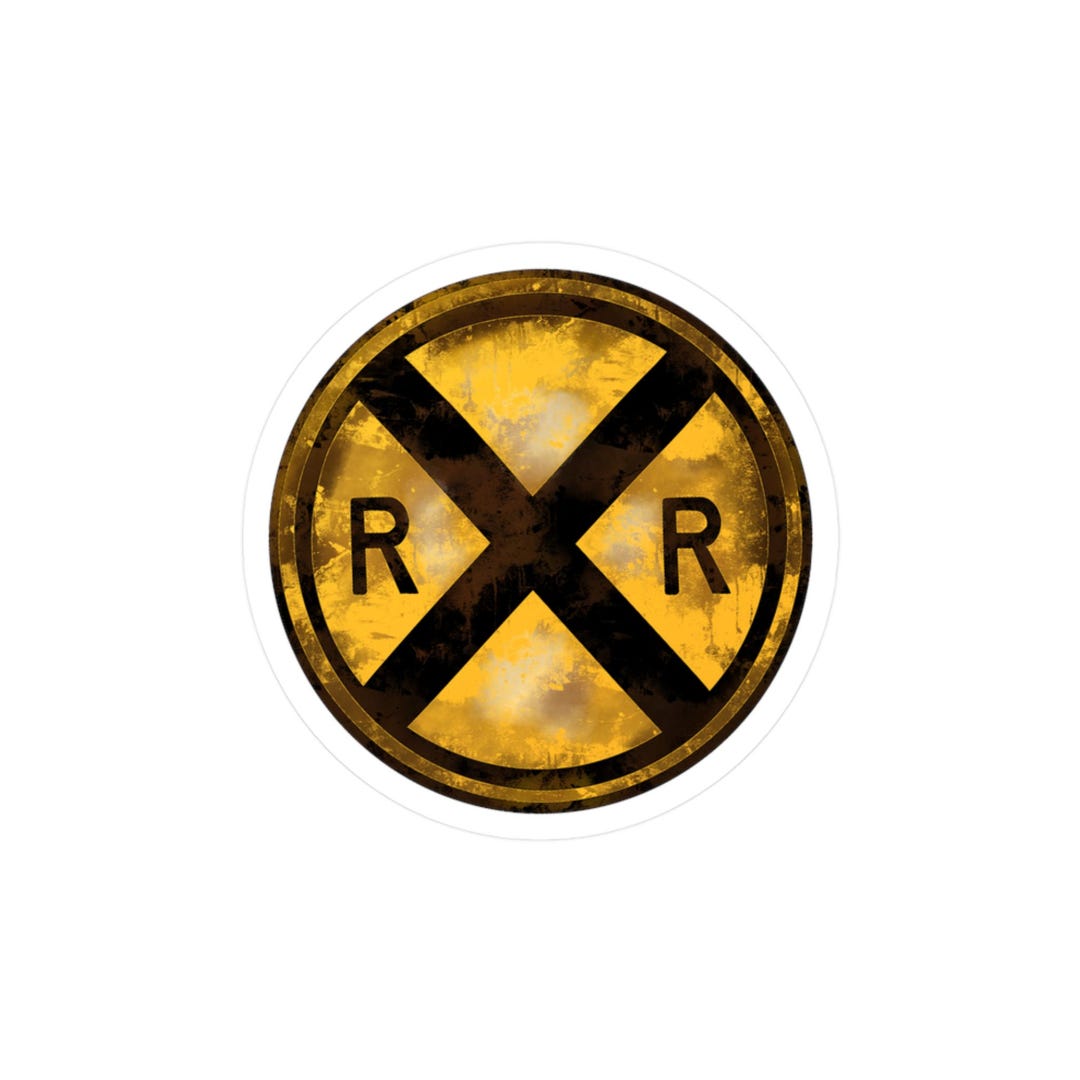 Railroad Sign Vinyl Sticker - Etsy