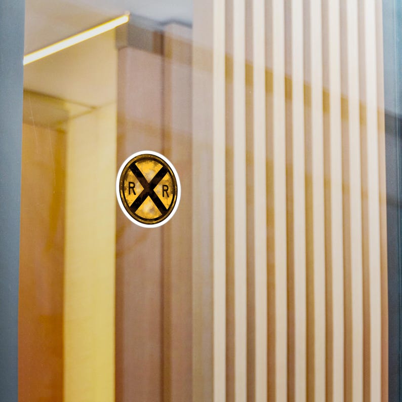 Railroad Sign Vinyl Sticker - Etsy