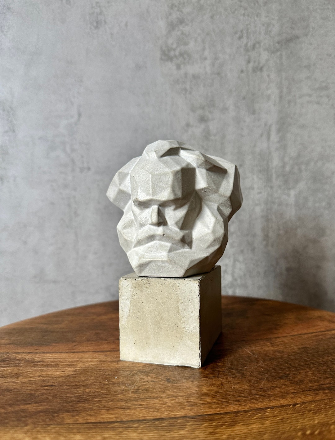 Head Large Bust Karl Marx Head Concrete Head With Gray Base - Etsy