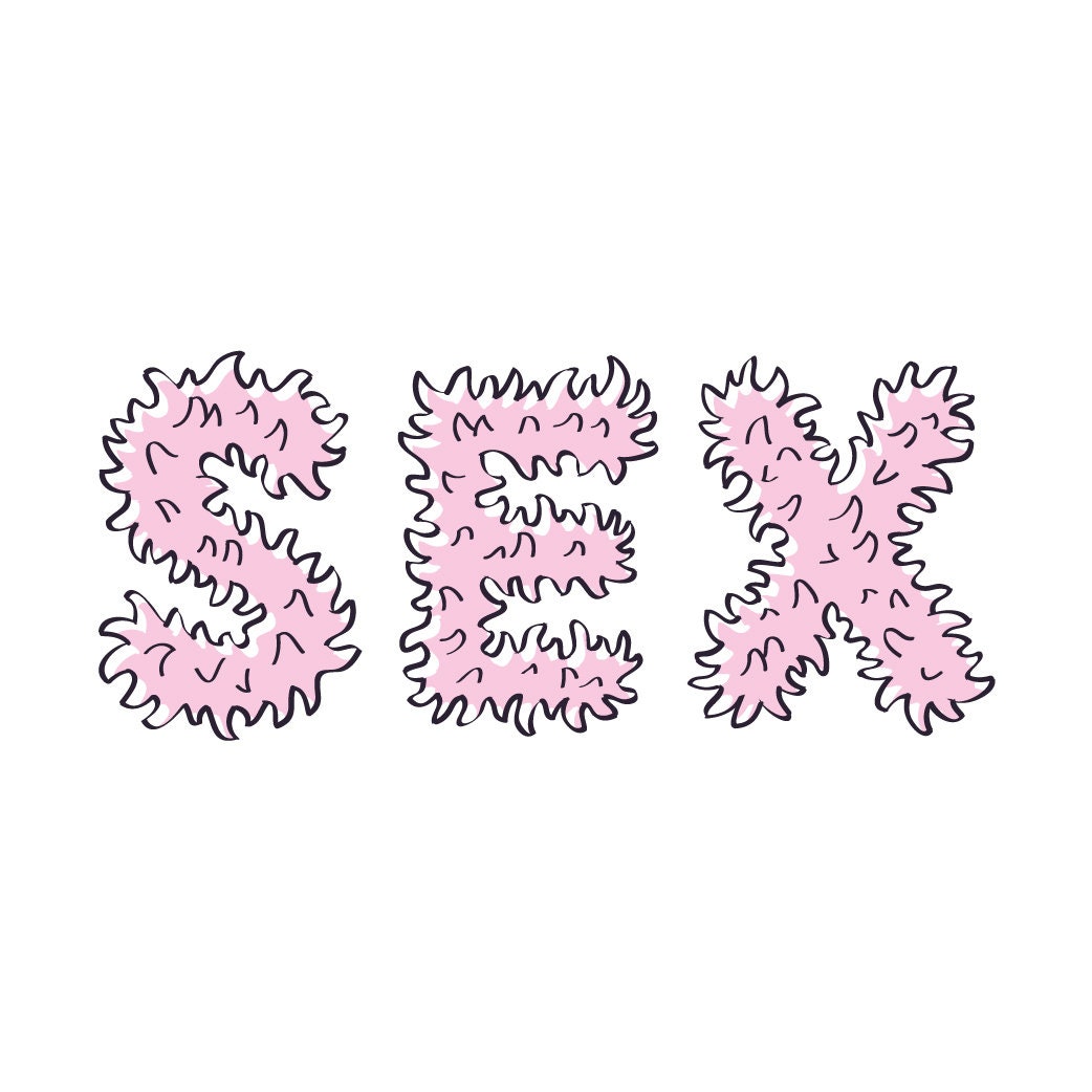 Sex Word Art svg and Png, Pink Furry Sex Word, Plush Sex Word, Fluffy ...