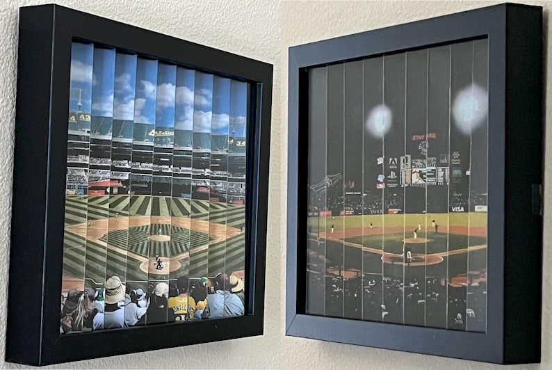 Battle of the Bay Agamograph: Giants Vs A's Kinetic Art in 8x10 Frame ...