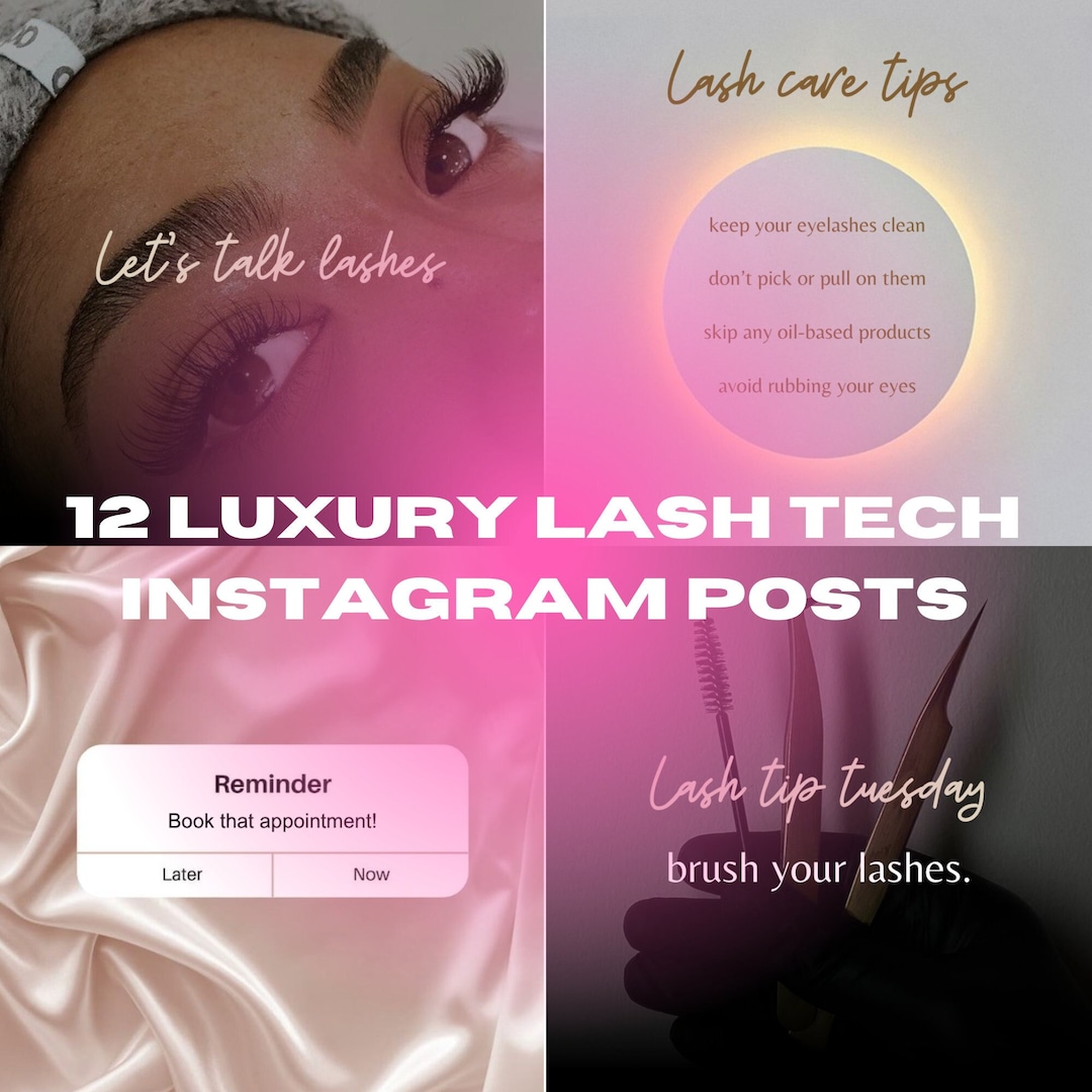 Luxury Lash Tech - Instagram Aesthetic Posts - Etsy
