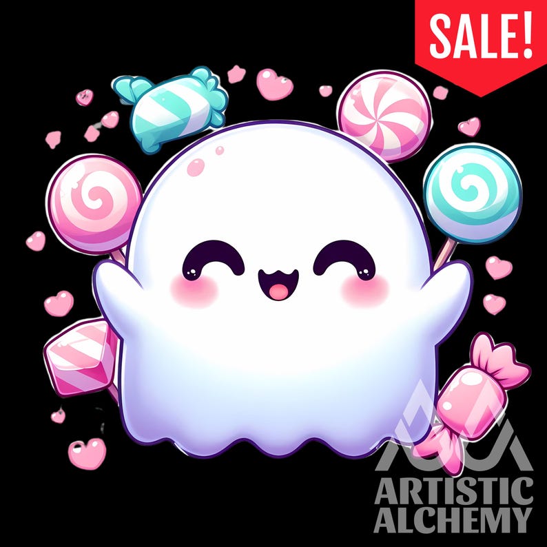 Cute Ghost PNG, Kawaii Ghost, Halloween Clipart, Kawaii Halloween ...