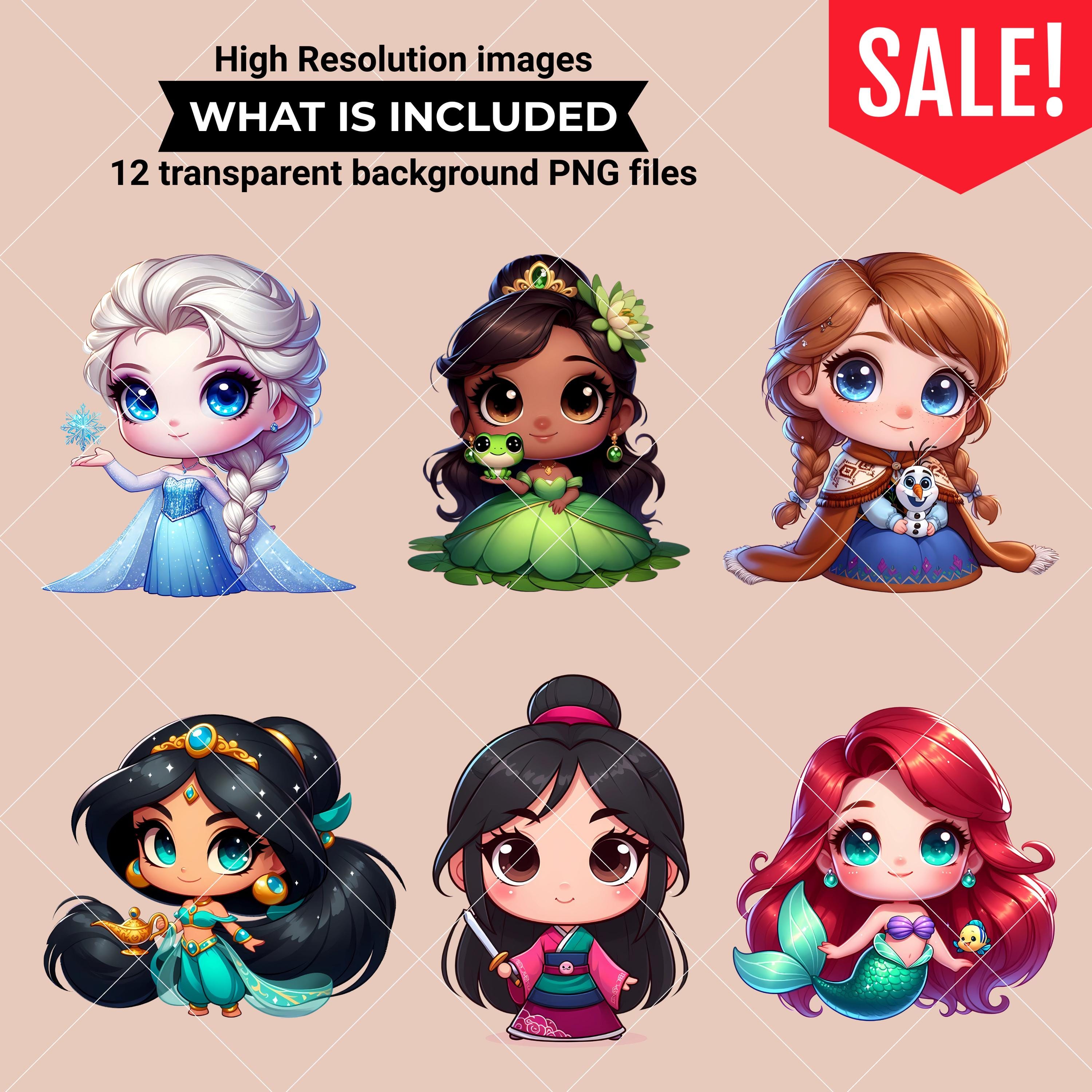 Movie Princess Characters Bundle, Cartoon Movie Characters PNG ...