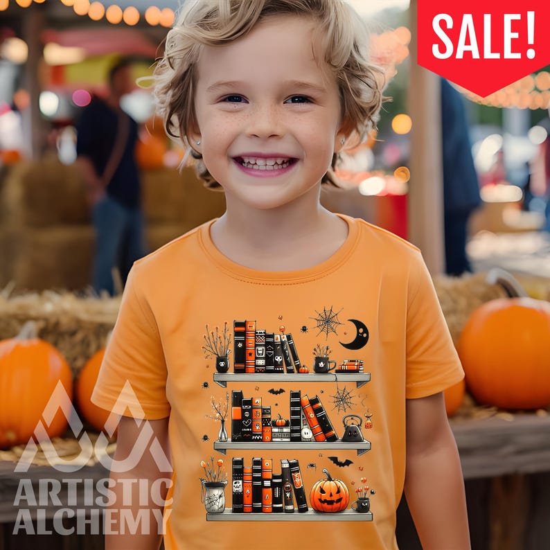 Halloween Library Png, Ghost Books Halloween Png, Bookcase Shirt, Book ...