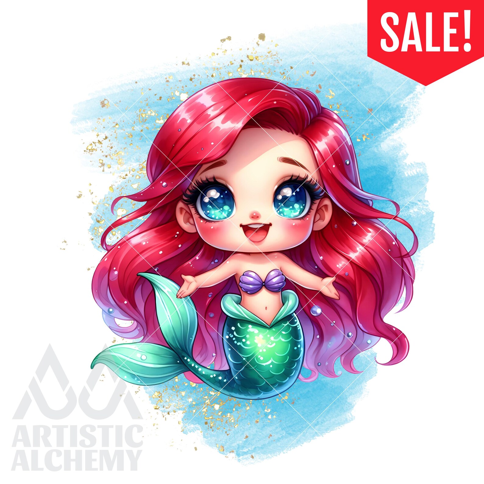 Little Mermaid PNG Clipart, Princess Ariel Png, Cute Princess Ariel ...