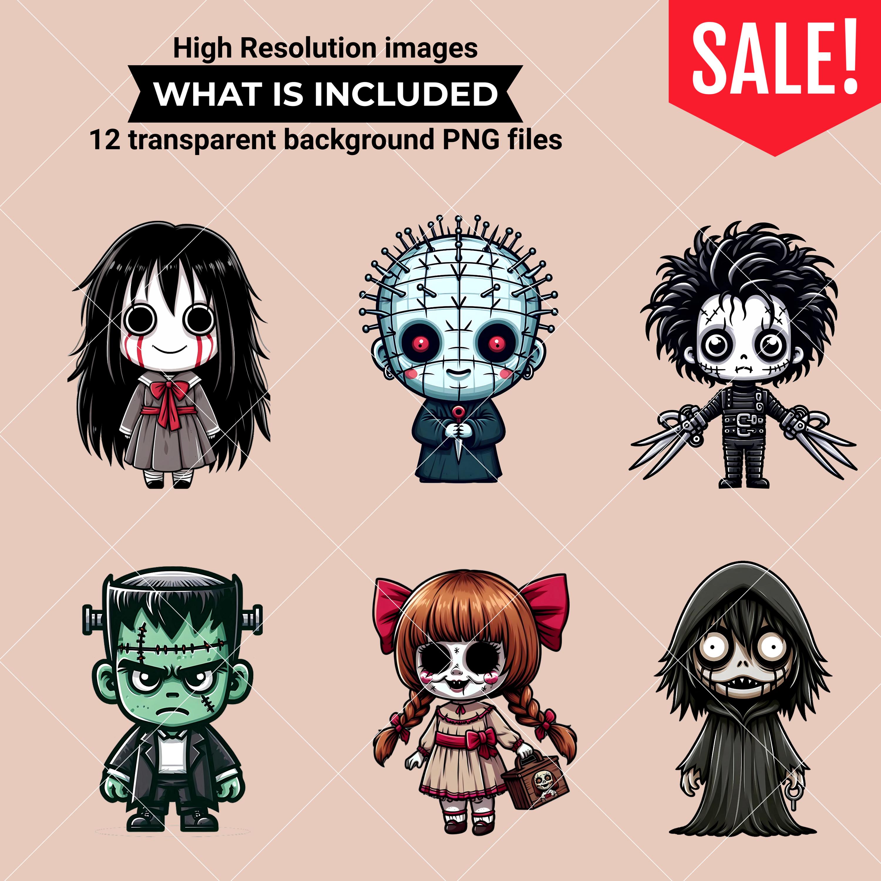 Horror Movie Characters Bundle, Horror Movie Killers PNG, Halloween ...