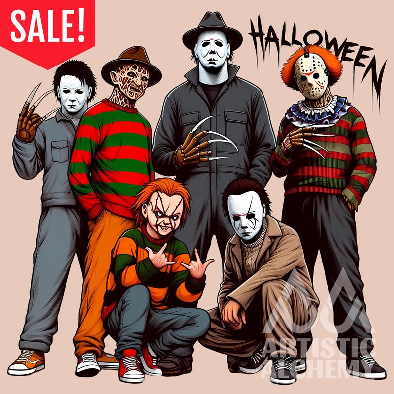 Thug Life Horror Movie Png, Friends Horror Characters Png, Horror Movie ...