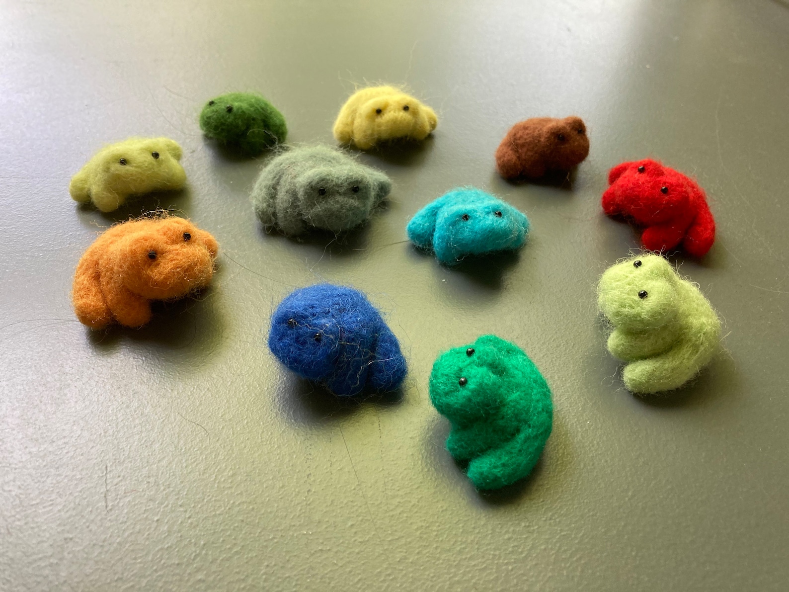 Needle Felted Mini Frogs - Etsy