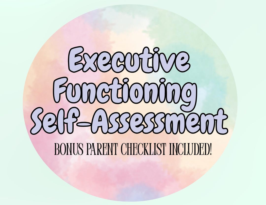 Executive Functioning Self-assessment for High School Students + Bonus ...