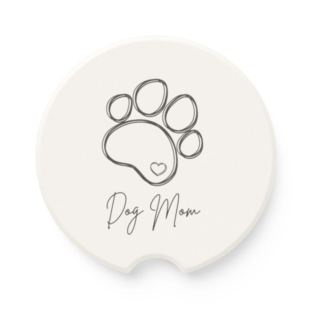 Dog Mom Car Coaster, Soapstone Car Coaster, Golden Retriever Car ...