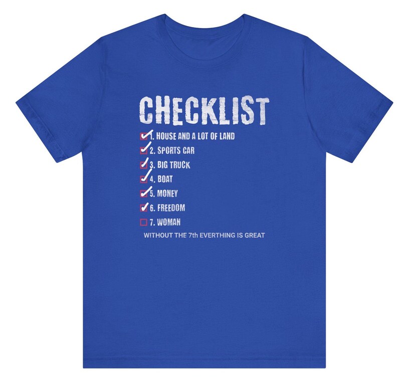 Checklist Shirt, Sigma Male Shirt, Alpha Male Shirt, Dad T-shirt, Funny ...
