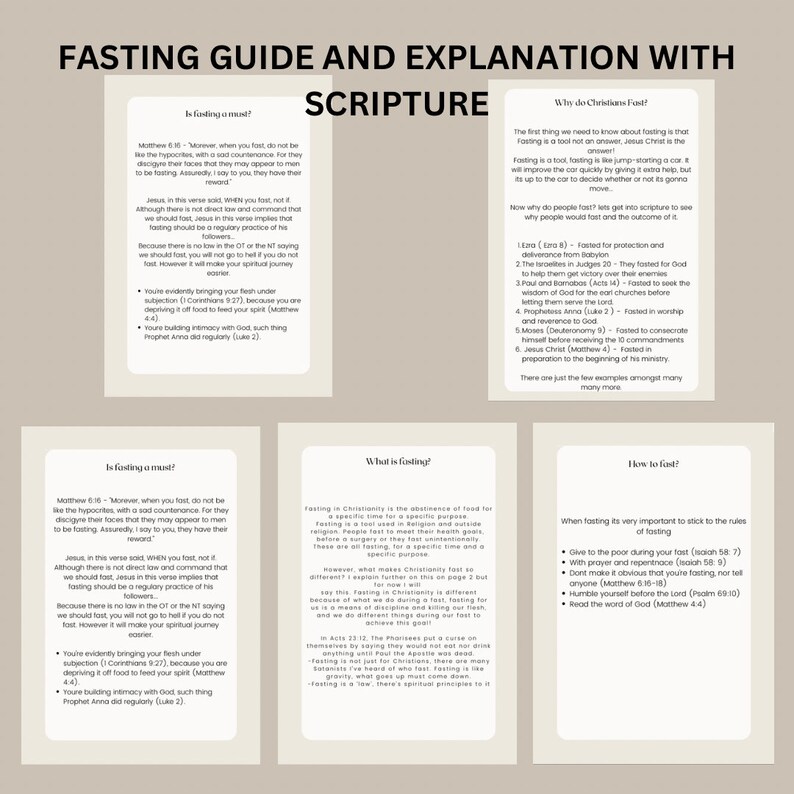 Fasting Journal and Planner for Christians. Daniel Fast, Esther Fast ...