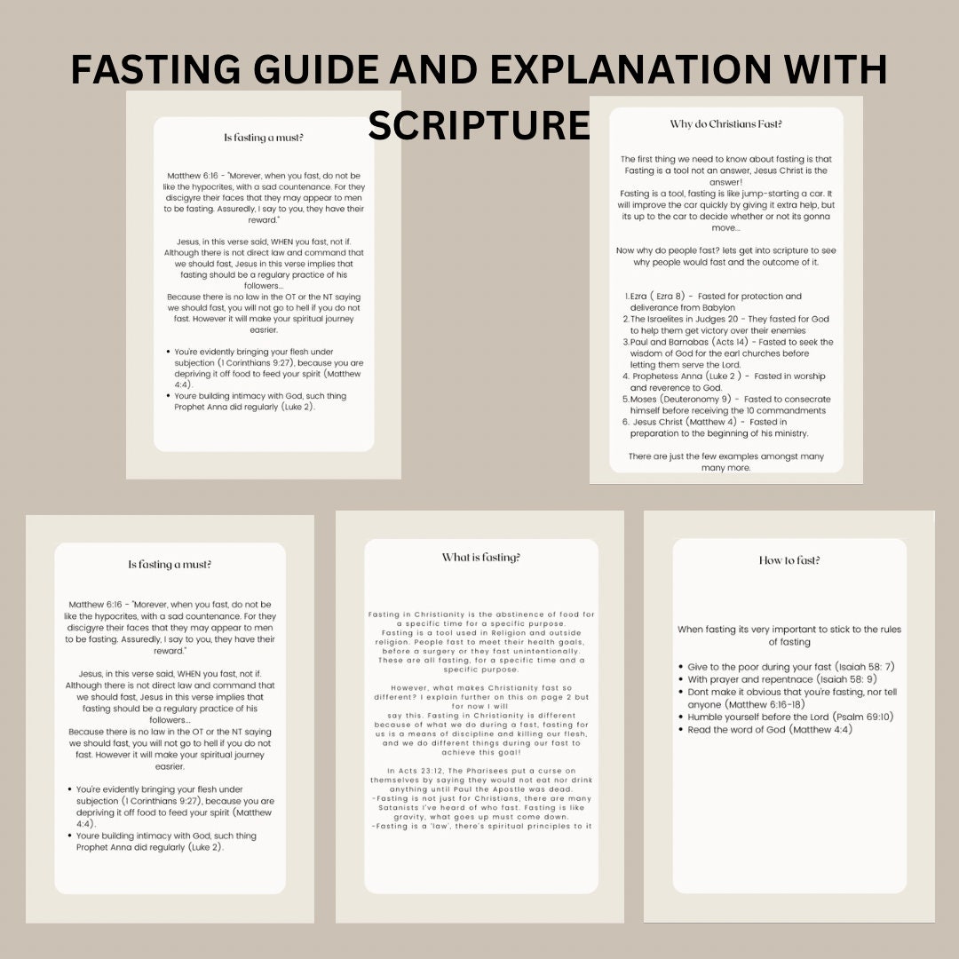 Fasting Journal and Planner for Christians. Daniel Fast, Esther Fast ...