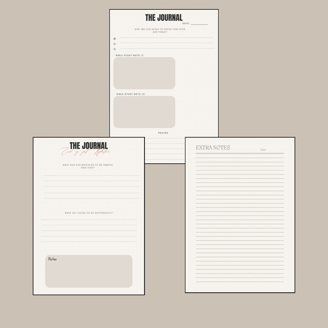 Fasting Journal and Planner for Christians. Daniel Fast, Esther Fast ...