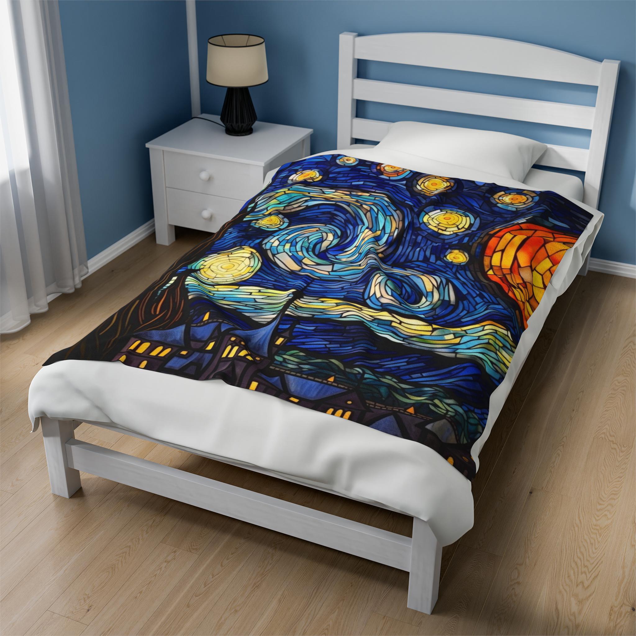 Starry Night Van Gogh Art Blanket, Soft Throw Blanket, Cozy Bedding ...